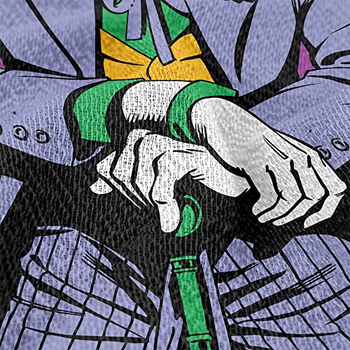 LOGOVISION Batman Blanket, 50"x60" The Joker Burst Woven Tapestry Cotton Blend Fringed Throw