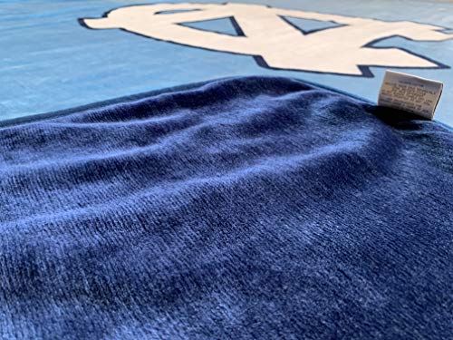 Dormitory 101 UNC Chapel Hill Tar Heels Premium Quality Plush Fleece Blanket - X Large 60"X80". Fits Queen or Twin XL Bedding. Great Gifts
