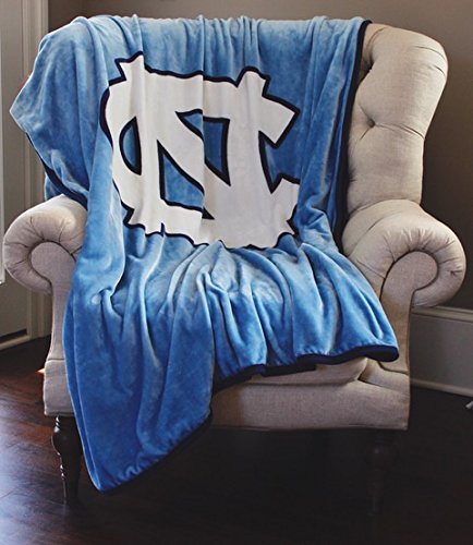 Dormitory 101 UNC Chapel Hill Tar Heels Premium Quality Plush Fleece Blanket - X Large 60"X80". Fits Queen or Twin XL Bedding. Great Gifts