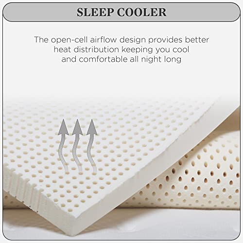 PlushBeds 3" Soft Topper| 100% Natural Talalay Latex| Made in The USA| Luxurious Comfort | Soothing Pressure Point Relief | Support for Shoulders, Hips, Back, and Knees| Full