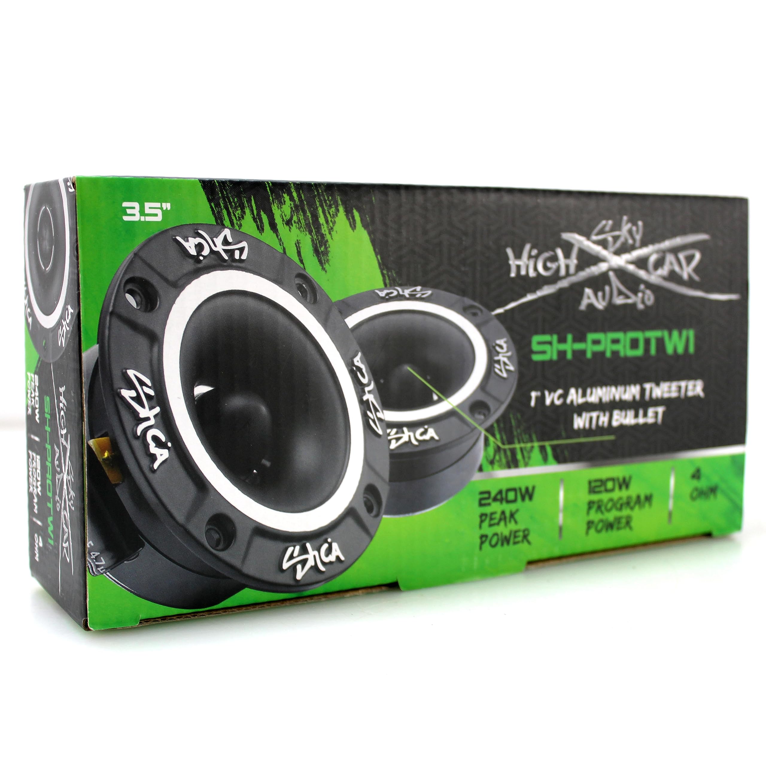 Sky High Car Audio SHCA TW1 Pro Audio Mini Bullet Tweeter 1" VC 4 ohm (Pair)