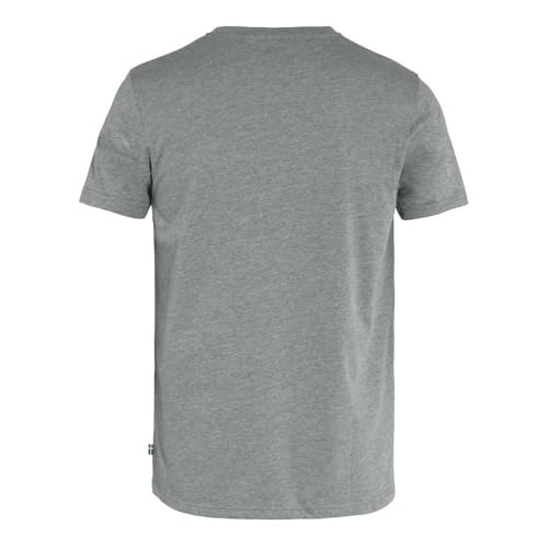 Fjällräven 1960 Logo T-Shirts for Men Offers Crew Neckline, Soft Cotton Construction, and Screen Print Graphic at Front Grey Melange LG One Size
