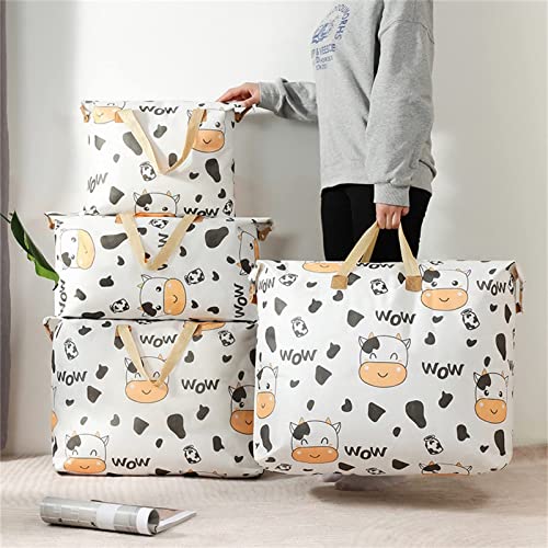 Askfairy Large Clothes Storage Bags, Foldable Storage Bags for Clothes, Comforter, Blanket, Pillow with Sturdy Zipper and Reinforced Thick Fabric Handle