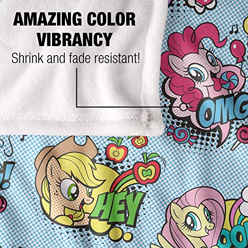 My Little Pony Blanket, MLP Pop Art Pattern Silky Touch Super Soft Throw Blanket 50" x 60"