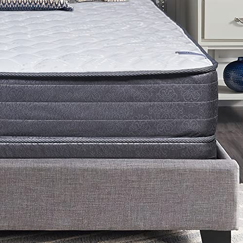 Nutan 8-Inch Gentle Firm Supportive Yet Remarkebly Comfortable Innerspring Mattress and 8" Traditional Wood Box Spring/Foundation Set, Twin