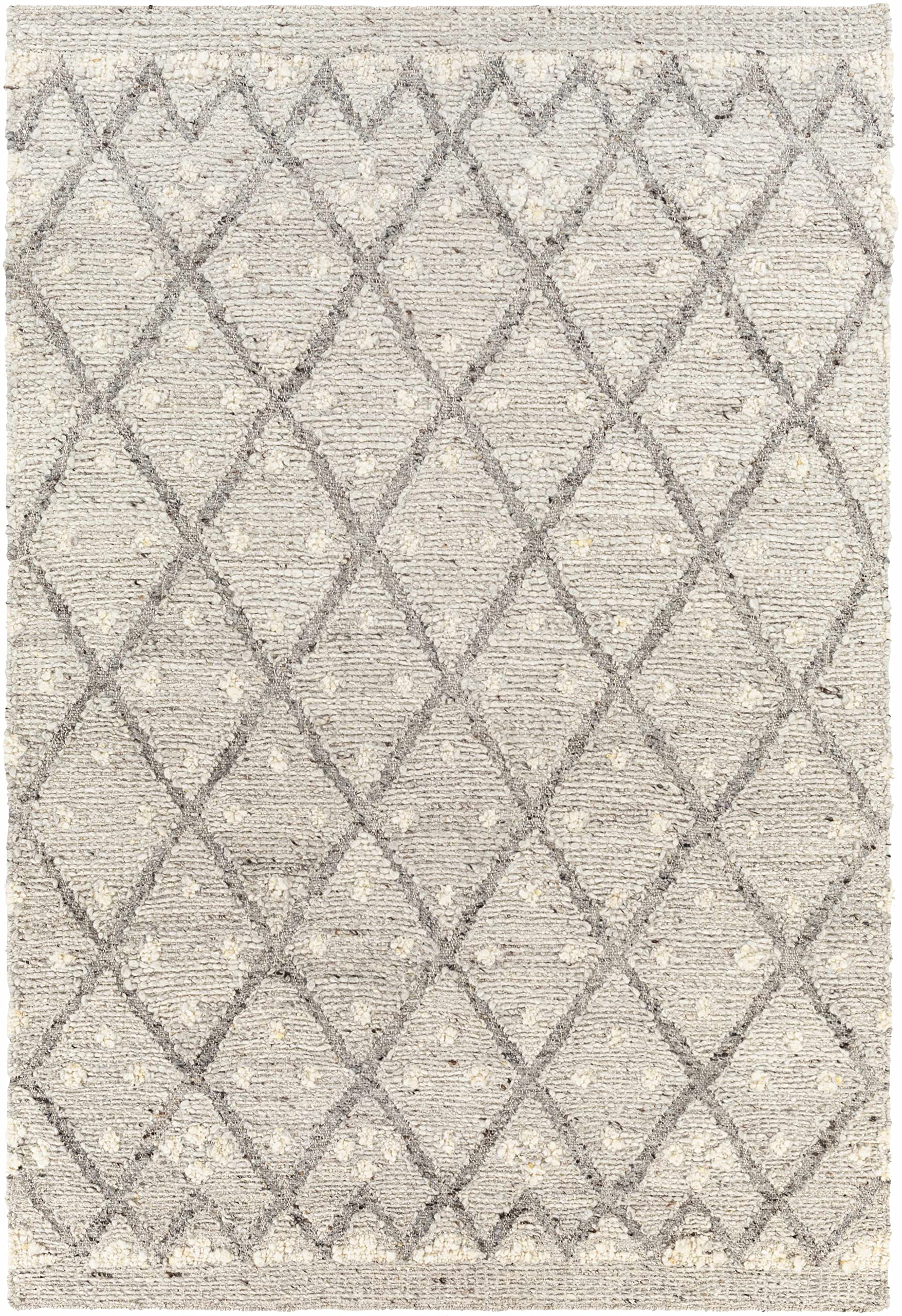 Hauteloom Aliaga Wool Living Room, Bedroom Area Rug - Global - Gray, Beige, Brown - 8' x 10'
