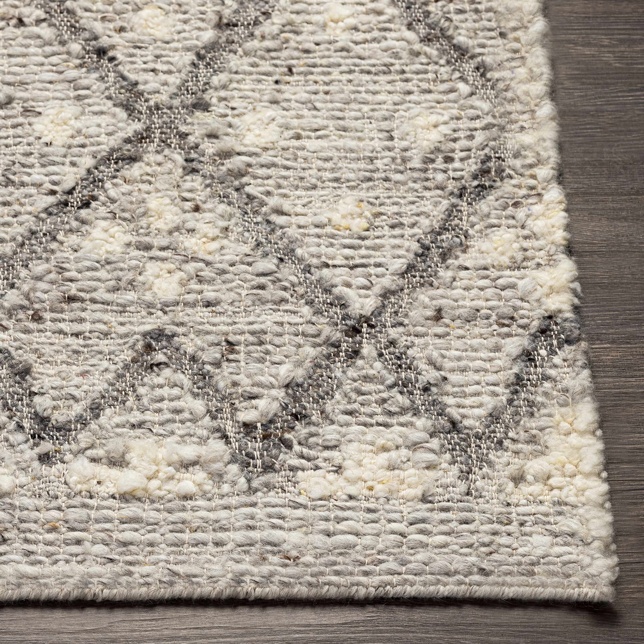 Hauteloom Aliaga Wool Living Room, Bedroom Area Rug - Global - Gray, Beige, Brown - 8' x 10'