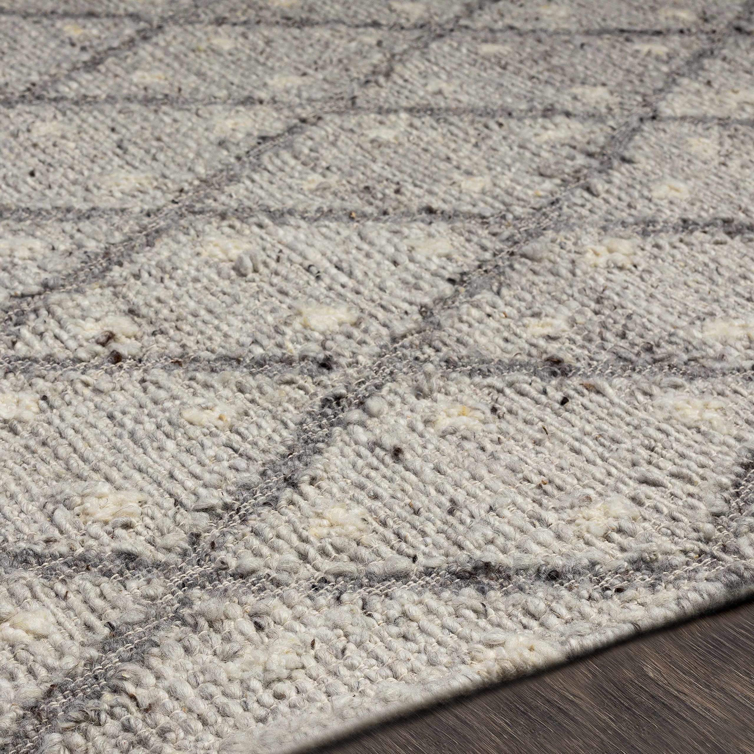 Hauteloom Aliaga Wool Living Room, Bedroom Area Rug - Global - Gray, Beige, Brown - 8' x 10'