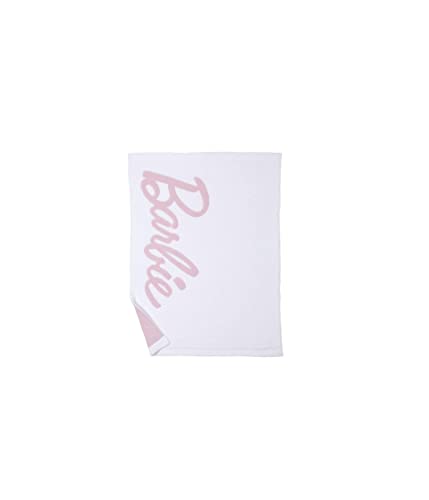 Barefoot Dreams CozyChic Barbie Blanket, Throw Blanket, Plush Blanket-45” x 60”, Sea Salt/Dusty Rose