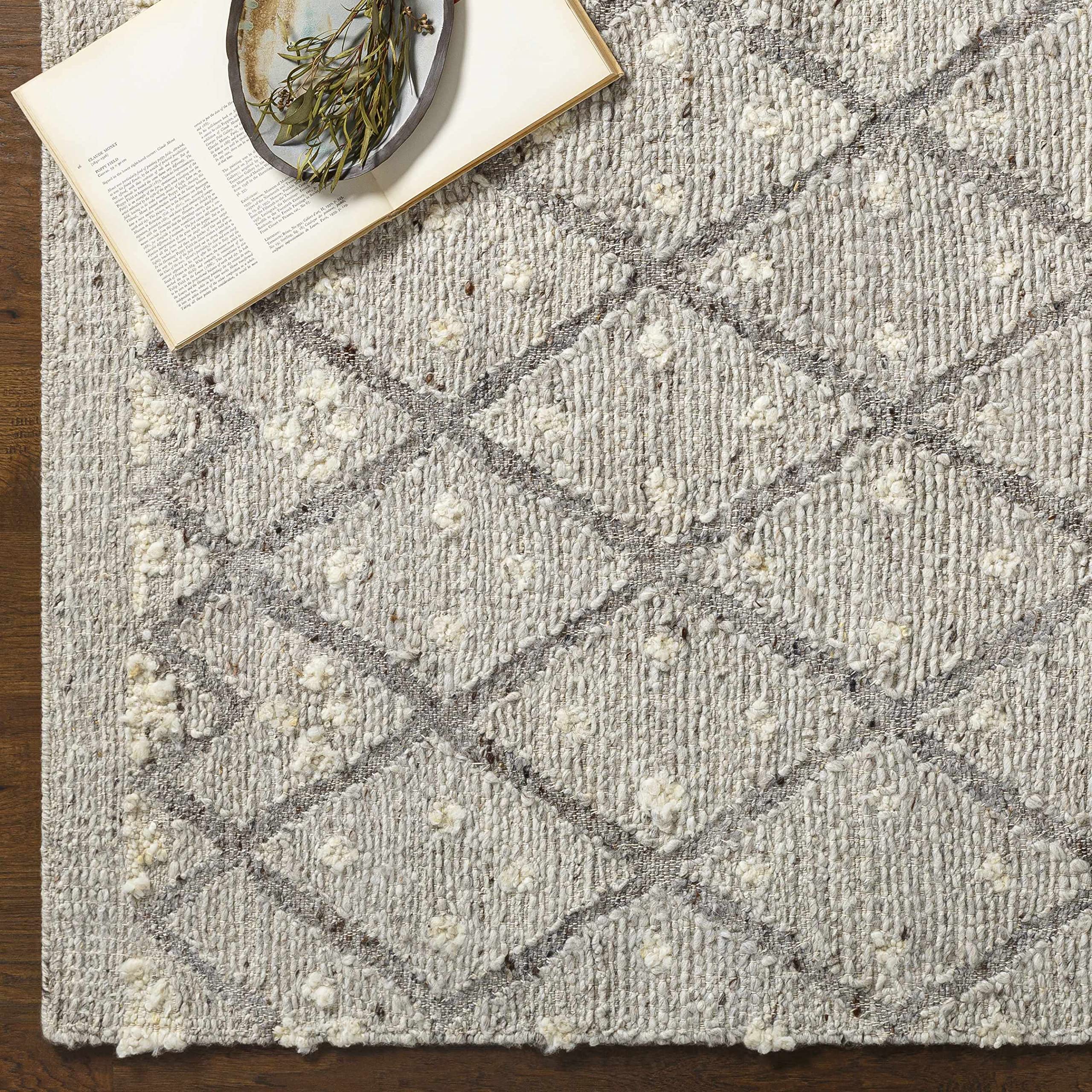 Hauteloom Aliaga Wool Living Room, Bedroom Area Rug - Global - Gray, Beige, Brown - 8' x 10'