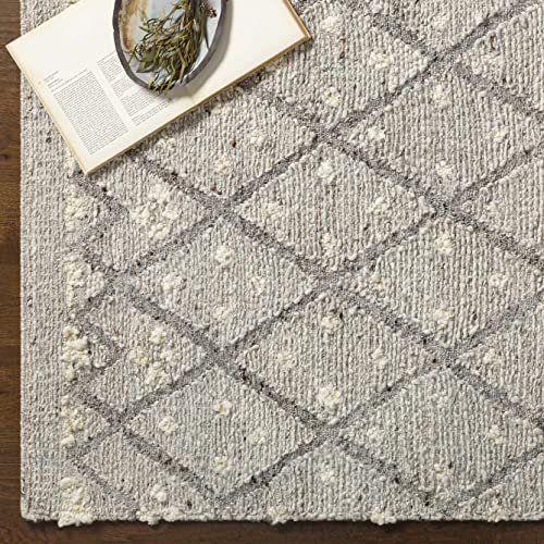 Hauteloom Aliaga Wool Living Room, Bedroom Area Rug - Global - Gray, Beige, Brown - 8' x 10'