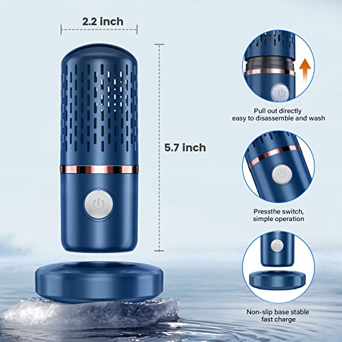 Fruit and Vegetable Washing Machine, Fruit and Vegetable Cleaner Device, Kitchen Gadget Food Purifier for Deep Cleaning Fruits, Vegetables, Rice, Meat and Tableware (Blue)