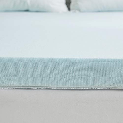 Sleep Philosophy Gel Infused Memory Foam Mattress Topper Luxurious, All Season Enhanced Bed Support, Full(3" Thick), Removable 3M Cover