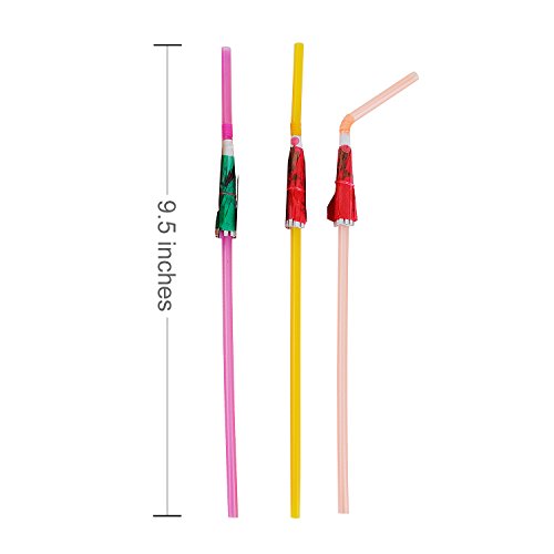 ALINK 50 Umbrella Parasol Drinking Straws, Hawaiian Beach Cocktail Luau Party Decorations Supplies