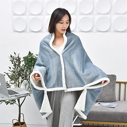 orejury Flannel Sherpa Fleece Throw Blanket for Couch, Light Blue Fuzzy Warm Soft Blanket for Sofa, a Shawl Blanket at Home or Outdoors, 60 in x 39 in
