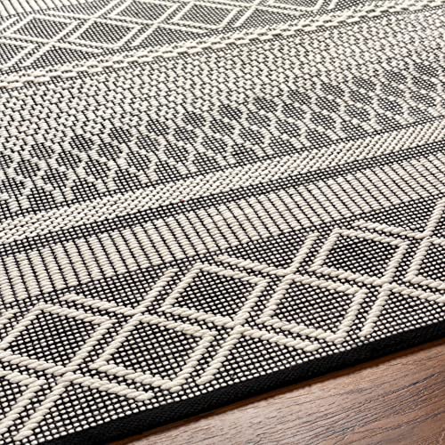 Hauteloom Hala Wool Living Room, Bedroom Area Rug - Gray, Ivory - 8' x 10'