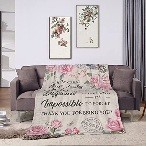 Nahjiiem Boss Blanket Boss Gifts for Women Boss Throws Blankets Boss Day Gift Birthday Retirement Valentine's Day Gifts 50"×60"