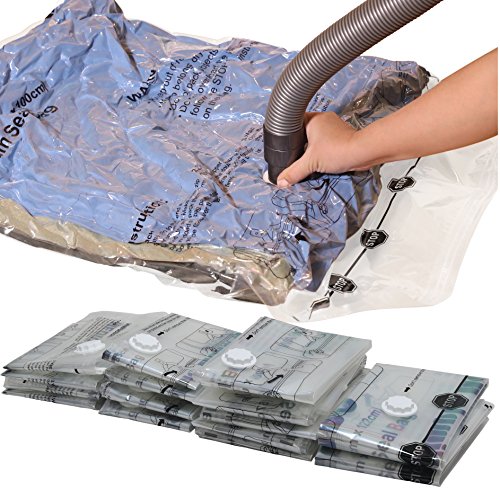 Simple Houseware 15-Pack Vacuum Storage Space Saver for Bedding, Pillows, Towel, Blanket, Clothes Bags (2-Jumbo, 5-XL, 4-L, 4-M)