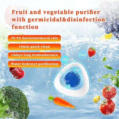 Fruit and Vegetable Washing Machine-Portable Fruit Cleaner Device-Fruit Cleaner Device in Water-Deeply Cleans Fresh Produce-for Cleaning Fruit-Vegetable-Seafood-Tableware(White)