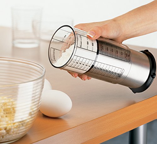 KitchenArt Professional Series 2 Cup Adjust-A-Cup, Champagne Satin, Adjustable, 1/8 to 2-Cup White