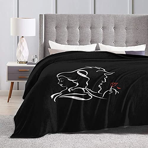 Beauty Within The Beast Fleece Throw Blanket for Couch Sofa or Bed Throw Size, Soft Fuzzy Plush Blanket, Luxury Flannel Lap Blanket, Super Cozy and Comfy for All Seasons (60" x 50")