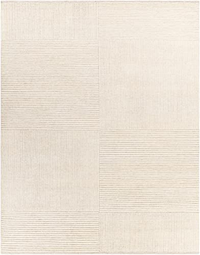 Hauteloom Aliza Wool Living Room, Bedroom Area Rug - Contemporary - Beige, LightGray, Taupe - 8' x 10'