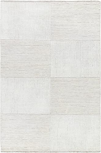 Hauteloom Aliza Wool Living Room, Bedroom Area Rug - Contemporary - Beige, LightGray, Taupe - 8' x 10'