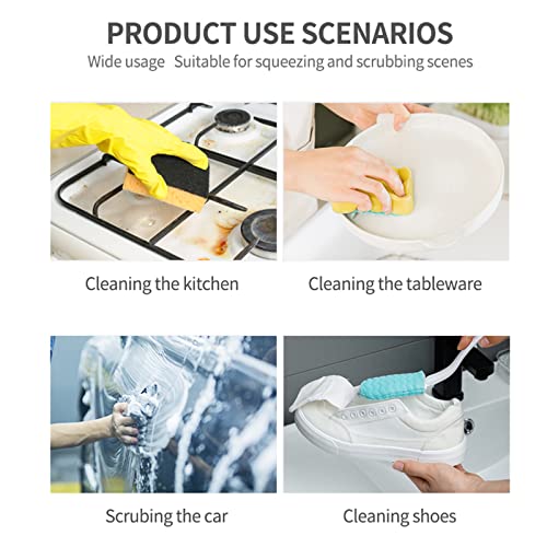 LIEN Dish Soap Dispenser Pump and Sponge Holder, 2 in 1 Dish Washing Soap Dispenser Caddy for Kitchen, 10.5 Ounces (Sakura Pink)