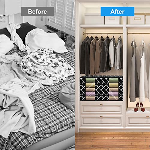 iMeistek 3 pack Under Bed Storage Large Capacity Under the Bed Storage Containers with Reinforced Handles and Clear Window Foldable Clothes Organizer for Comforters, Blankets, Bedding,Clothes,Pillows