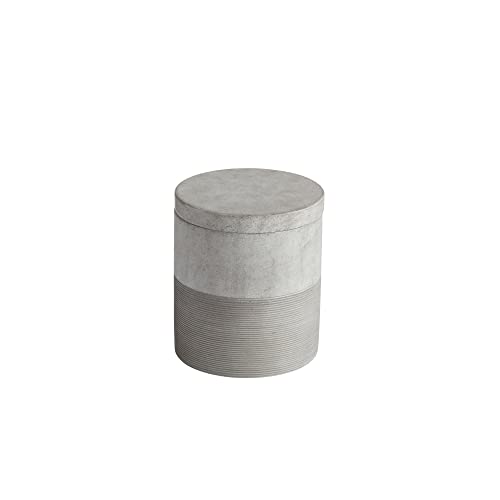 Roselli Trading Company City Line Bath Canister, Gray