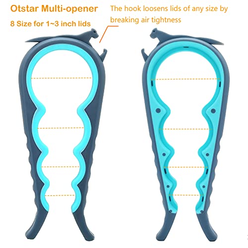 Latest Jar Opener Bottle Opener for Weak Hands,Seniors with Arthritis,Low Strength and Children, Multi Opener Set with Rubber Jar Gripper Pad and Corkscrew Wine Opener
