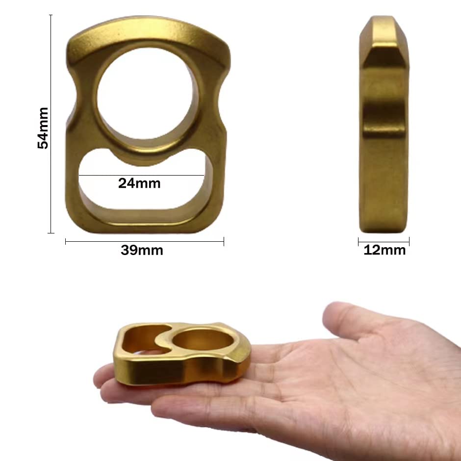 Brass Bottle Opener Solid and Durable - Personalized Pocket Keychain Easy to Carry, Opener for Vintage Beer Gifts for Men, Husband, Dad, Boyfriend(2.1x1.5x0.4inch)
