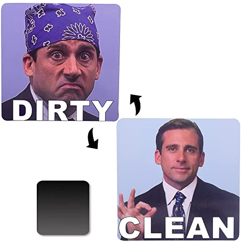 2 Pack Clean and Dirty Magnetļ¼Dishwasher Magnet Clean Dirty Sign Indicatorļ¼Reversible Dish Washer Sign, Double Sided Strong Kitchen Flip Indicatorļ¼Apartment Must Haves Kitchen Necessities