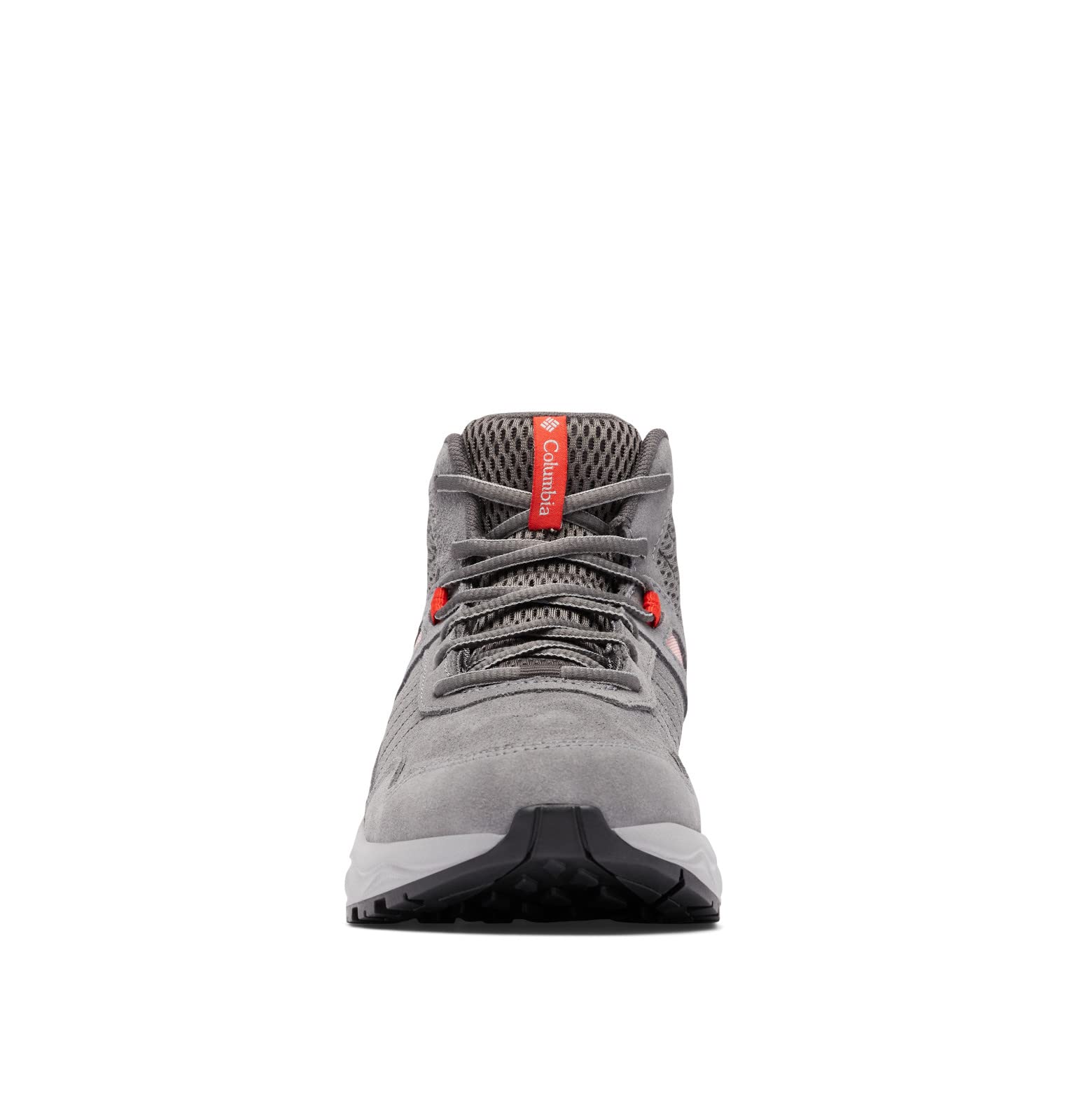 Columbia Men's Plateau Venture Mid, Titainium Grey Steel/Fiery Red, 15