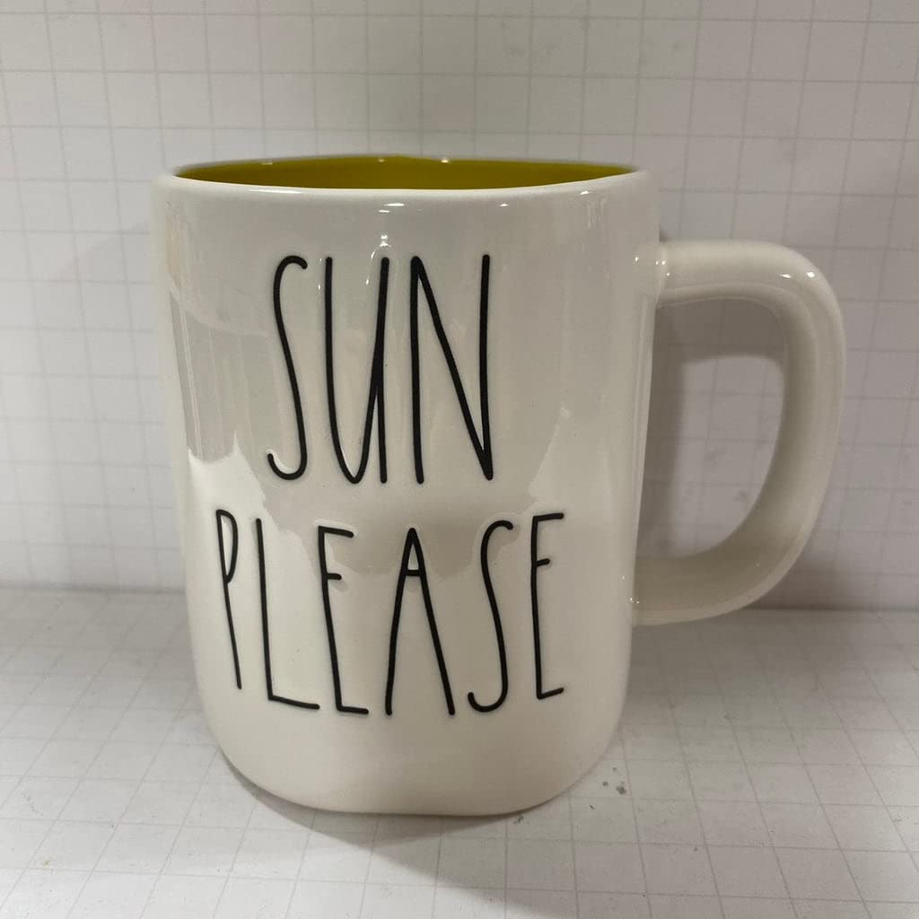 Rae Dunn SUN PLEASE Mug - SUMMER TIME - Ceramic - Dishwasher and Microwave safe