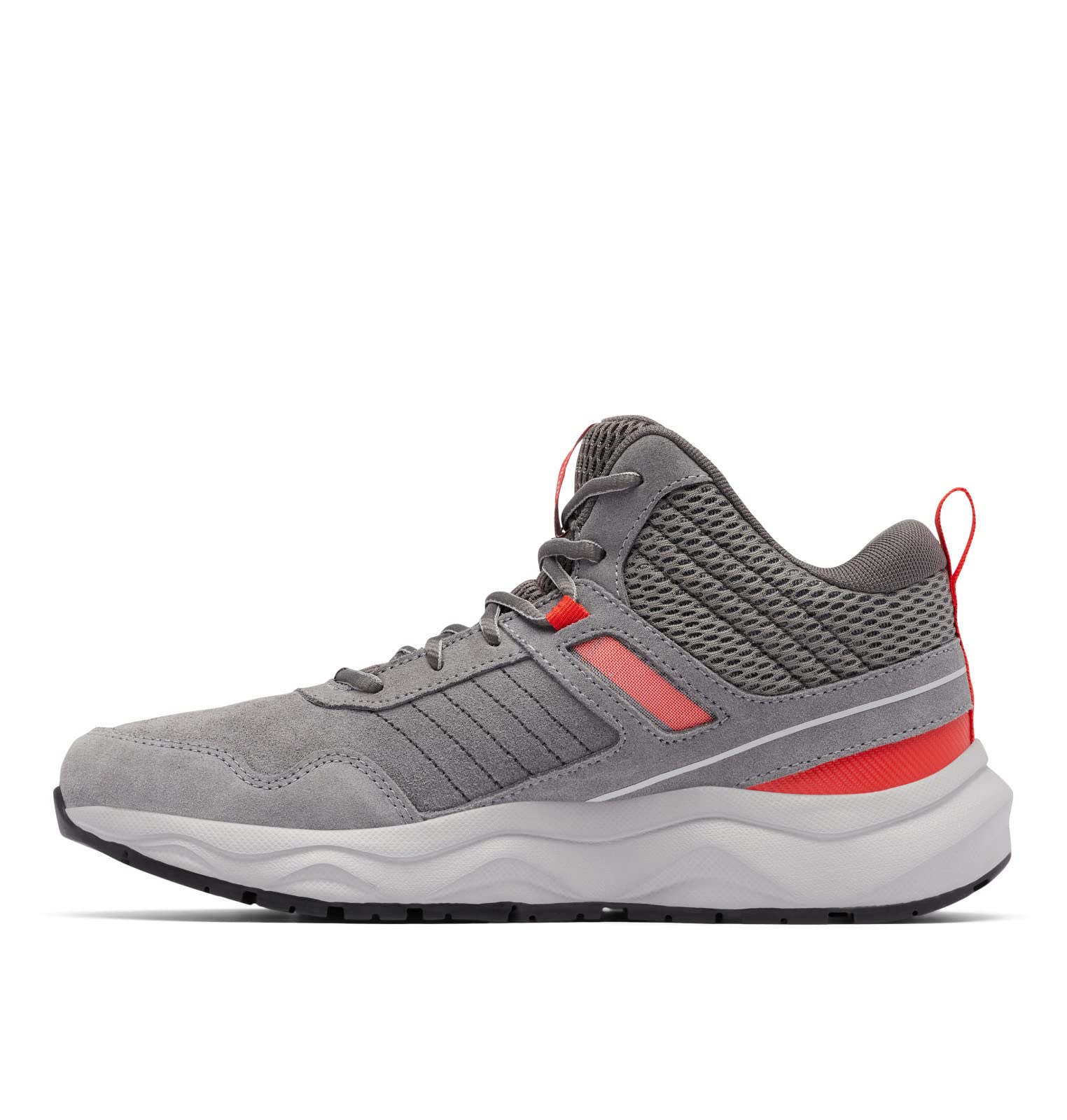 Columbia Men's Plateau Venture Mid, Titainium Grey Steel/Fiery Red, 15