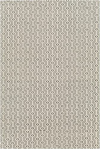 Hauteloom Puna Living Room, Bedroom Area Rug - Contemporary - Off White, Black - 8' x 10'