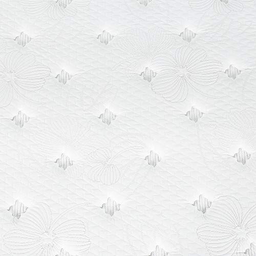 PrimaSleep 10 inch Hybrid Tight Top Spring Mattress,White/Blue Piping/Dura I Gel Foam (King)