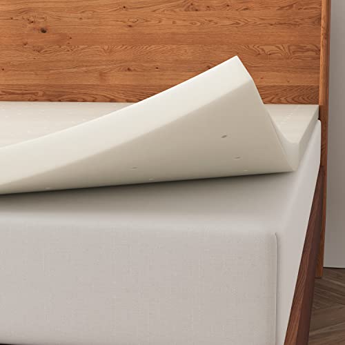 NapQueen 4 Inch Ventilated Memory Foam Mattress Topper, CertiPUR-US Certified, Twin