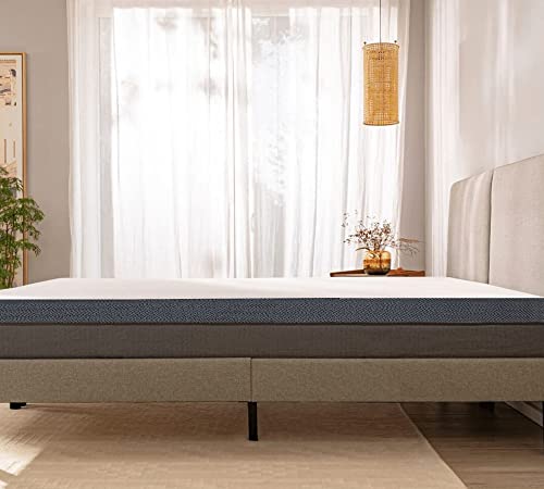 CHUVIAN 30D Gel Memory Foam Mattress Topper 64 inch x 80 inch, Soft Cooling Bed Mattress Topper with Removable Washable Cover & Adjustable Straps, CertiPUR-US Certified, Twin (80 x 64 x 2 inchs)