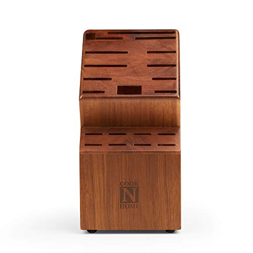 Cook N Home knife storage block, 20 slots, Acacia wood,2660