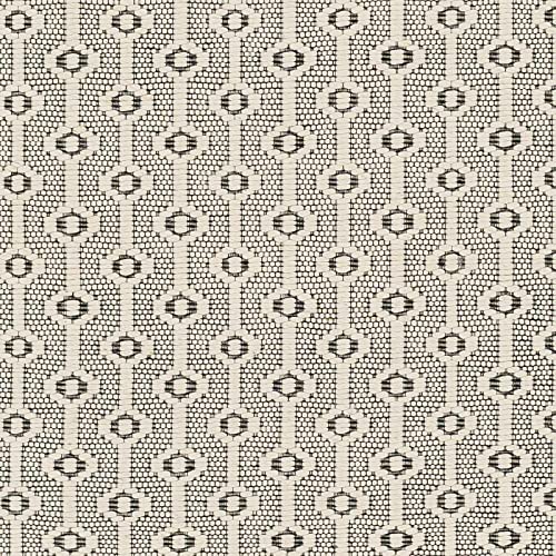 Hauteloom Puna Living Room, Bedroom Area Rug - Contemporary - Off White, Black - 8' x 10'