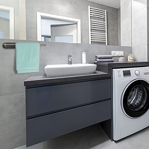HOUSE DIARY Paper Towel Holder Available in Self Adhesive and Wall Mounted Installation Paper Towel Bar for Kitchen Under Cabinet, Thicken 304 Stainless Steel Paper Towel Rack (Silver)