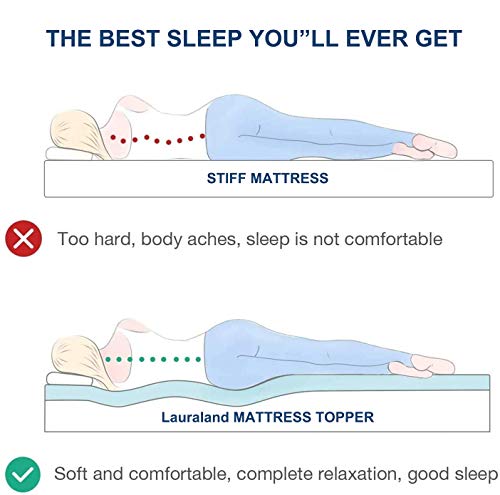 Mattress Topper King, 2-inch Medium Firmness Memory Foam Mattress Pad with Bamboo Washable Cooling Cover