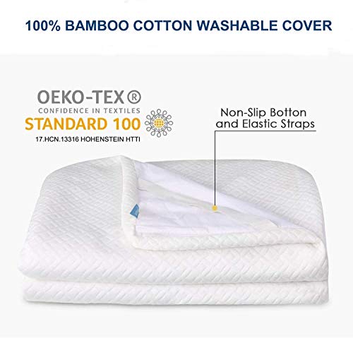 Mattress Topper King, 2-inch Medium Firmness Memory Foam Mattress Pad with Bamboo Washable Cooling Cover