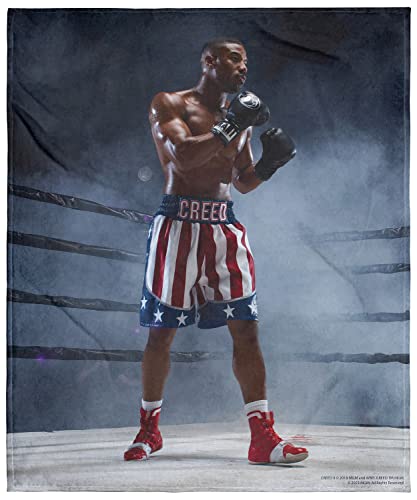 MGM Adonis Creed Boxing Champ Super Soft and Cuddly Plush Fleece Throw Blanket