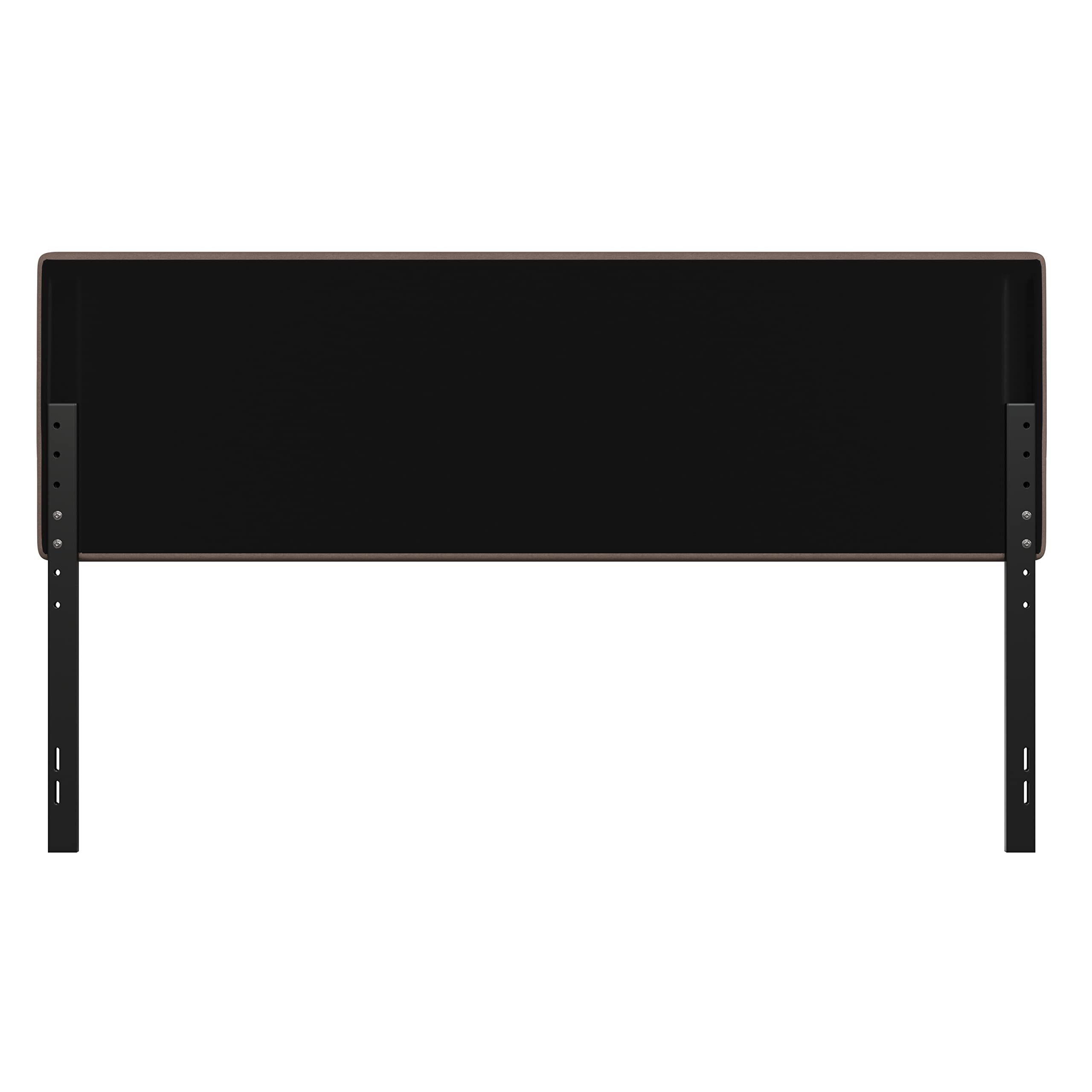 Flash Furniture Paxton Upholstered Headboard - Channel Stitched Taupe Fabric Upholstery - King - Adjustable Height from 44.5" to 57.25" From Floor