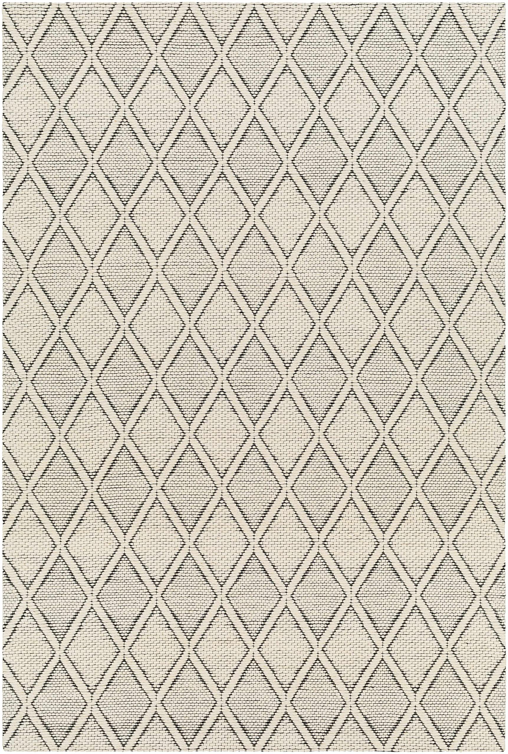 Hauteloom Aeron Wool Living Room, Bedroom Area Rug - Beige, Gray - 8' x 10'