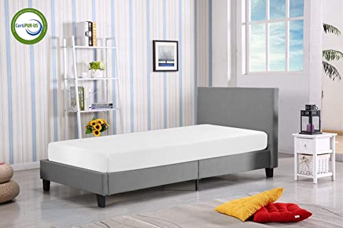 8 Inch Twin Mattress Cooling Gel Memory Foam Mattress CertiPUR-US Certified Medium Firm Feel Mattresses for Pressure Relieving & Cool Sleep Twin Size White