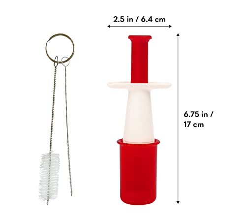 Klosom Grape Cutter for Kids - Cuts Small Grapes, Tomatoes, Pitted Olives Into 4 Pieces. Stainless Steel Blade, Easy to Clean with 2 Cleaning Brushes. Essential Kitchen Accessory